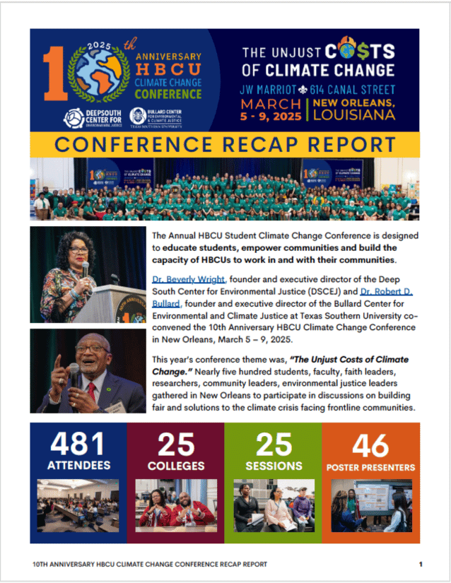 HBCU Climate Change Conference | Deep South Center for Environmental ...